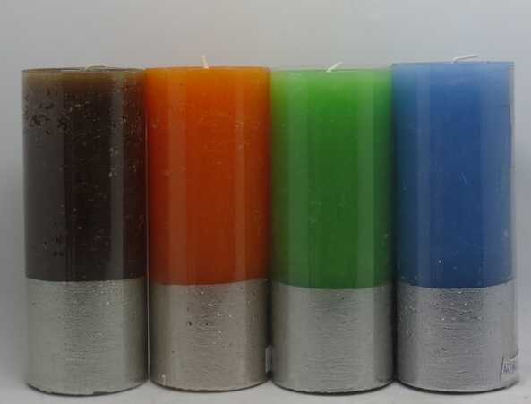 Mint and Vanilla Flavor Multi-Colored Pillar Candle - China Pillar ...